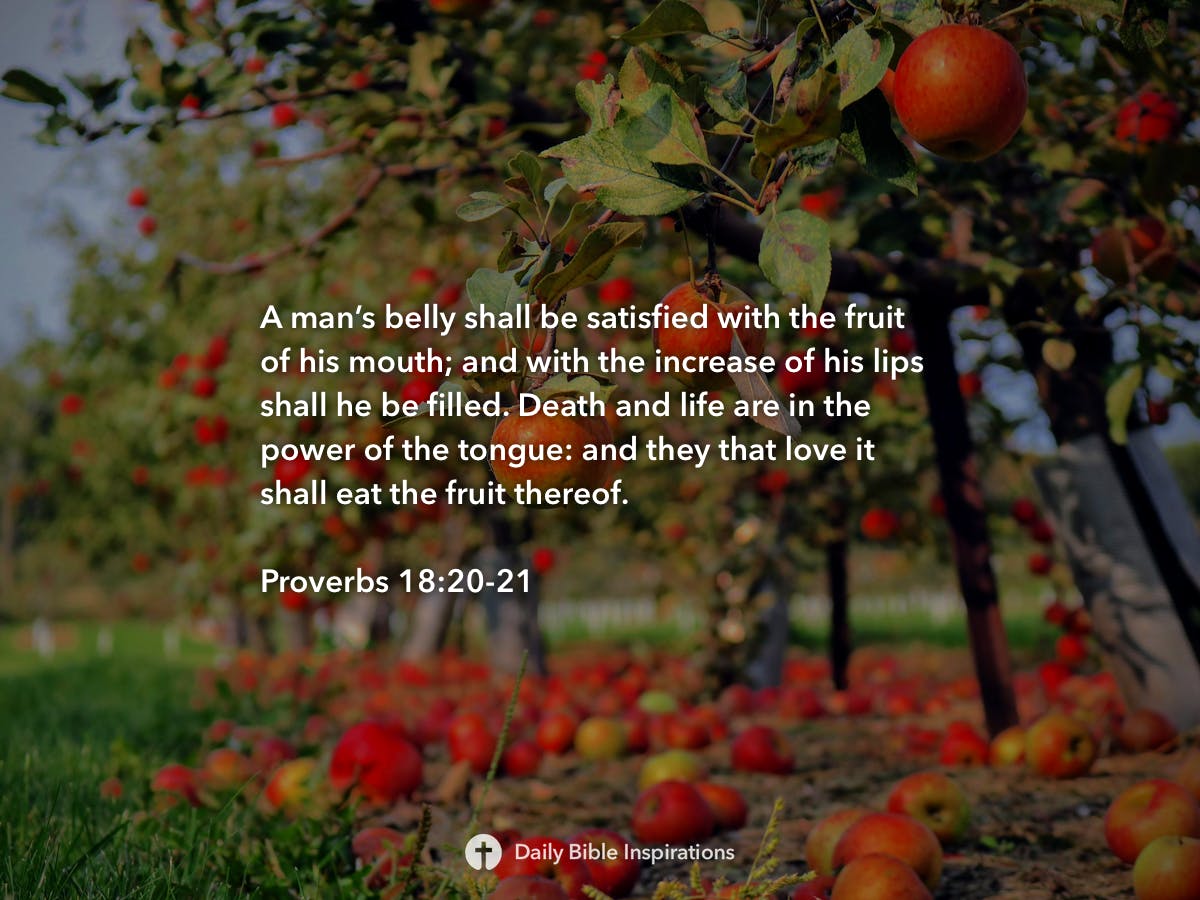 Proverbs 18:20-21 - Daily Bible Inspirations