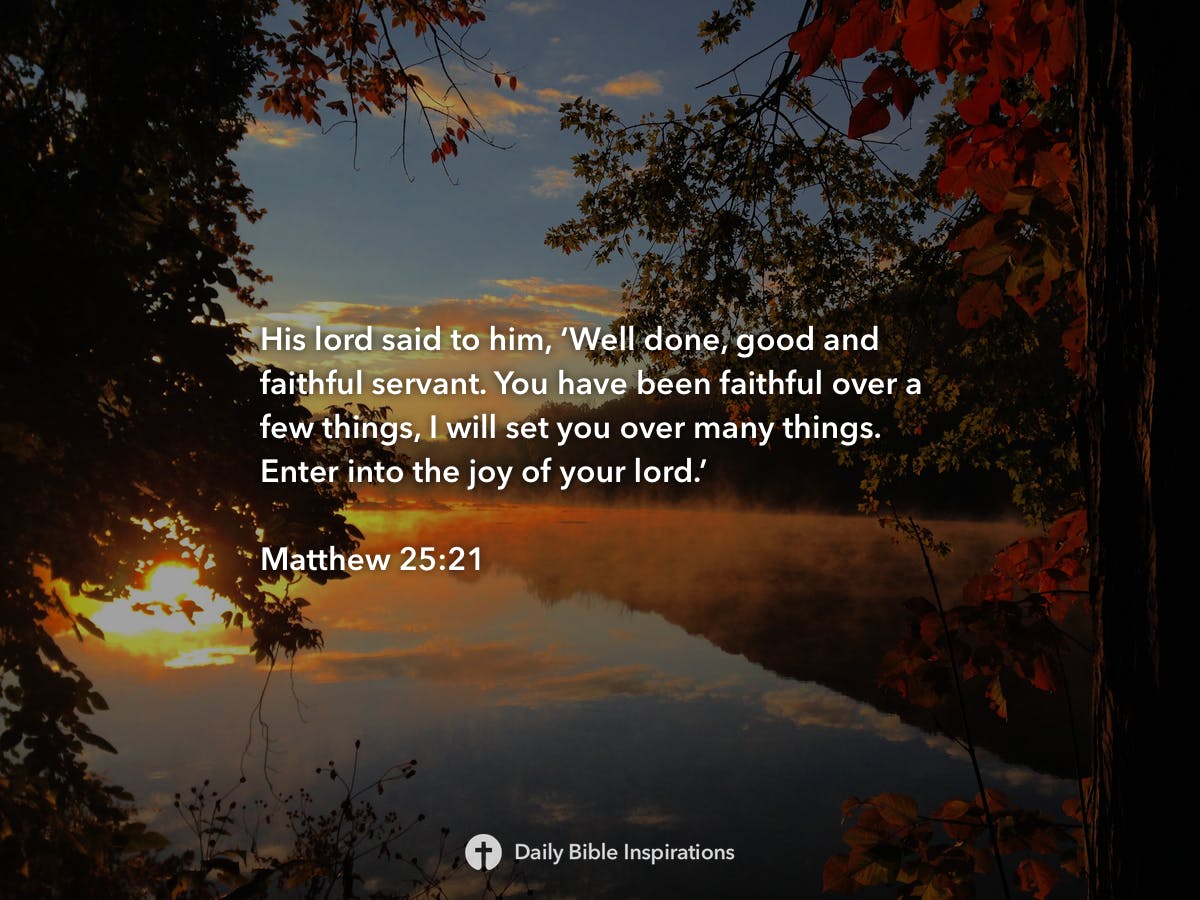 Matthew 25:21 | Daily Bible Inspirations