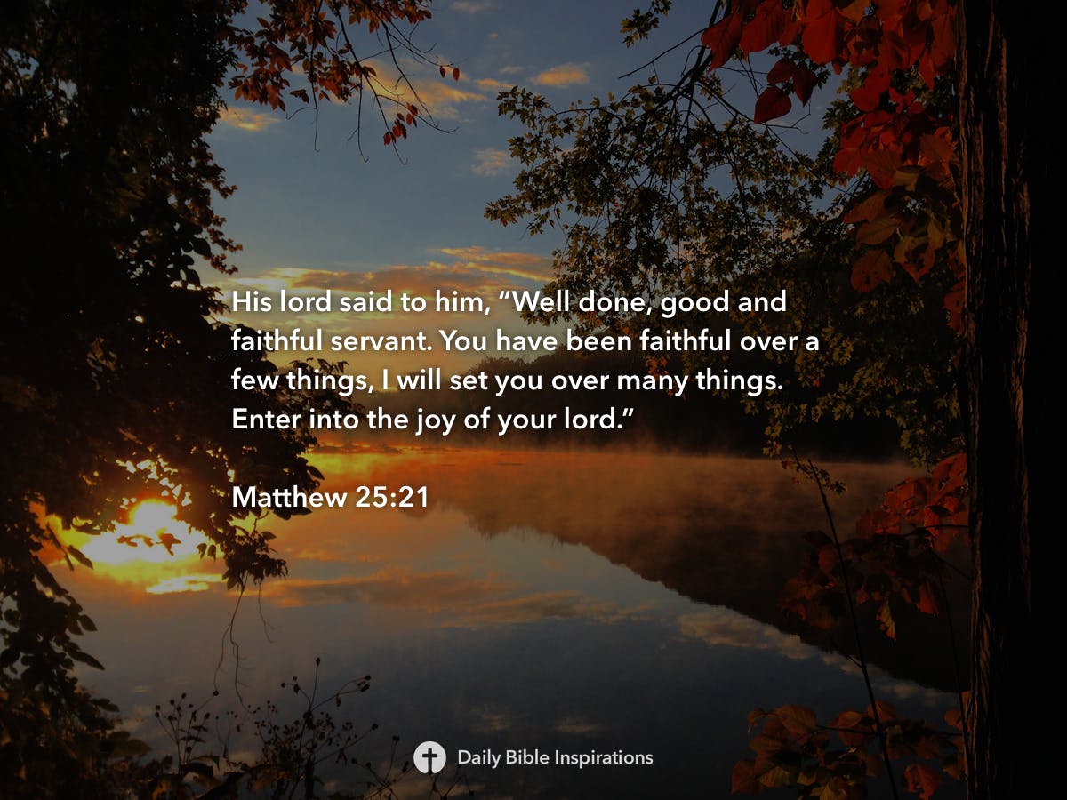 Matthew 25:21 - Daily Bible Inspirations