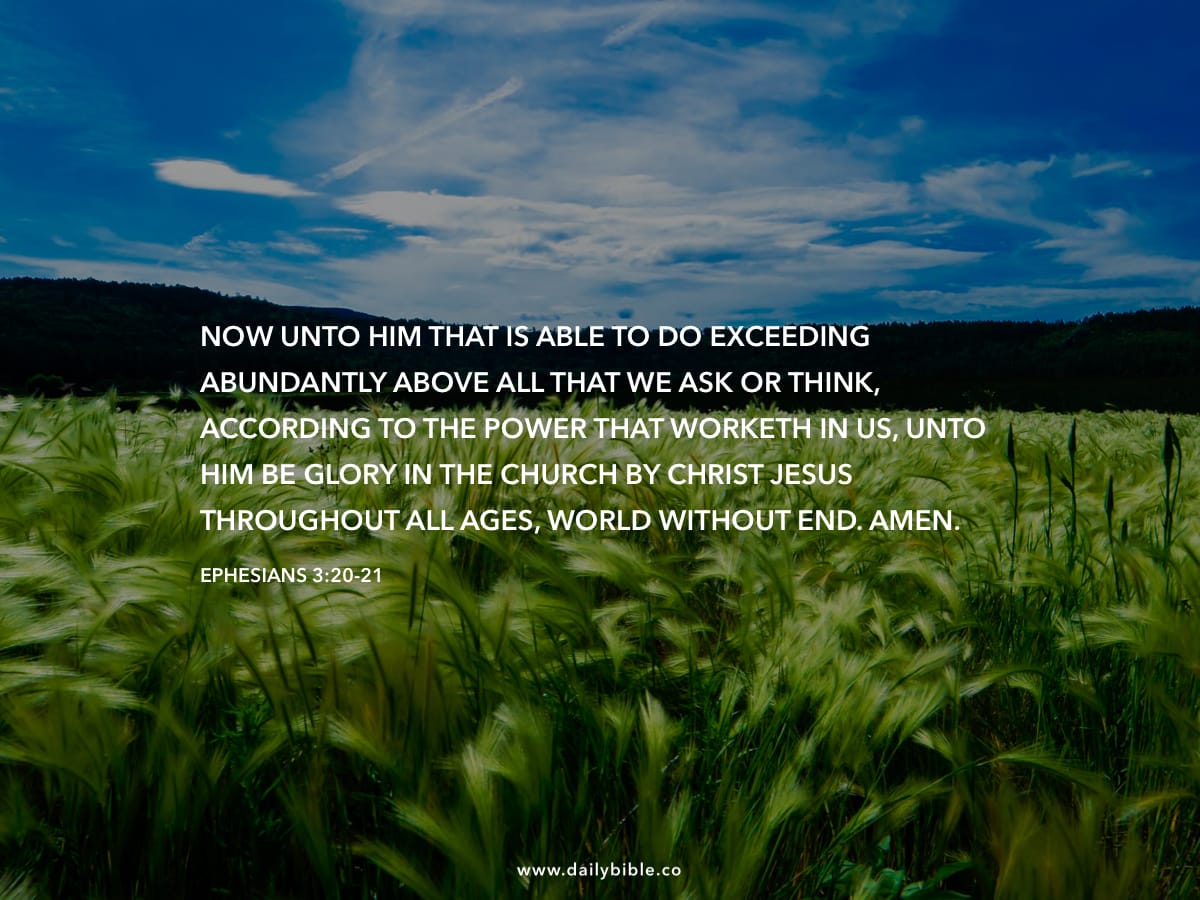 Ephesians 3:20-21 - Daily Bible Inspirations