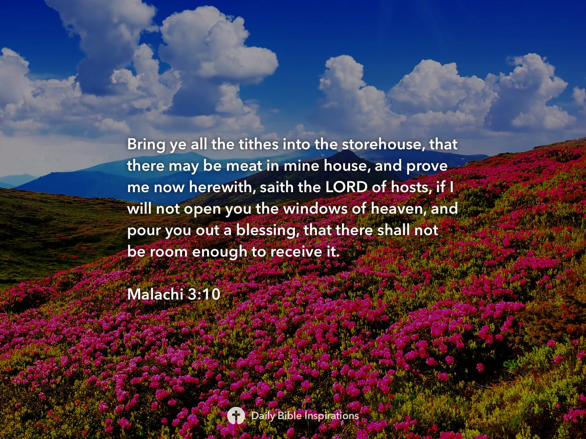 Malachi 3:10 - Daily Bible Inspirations