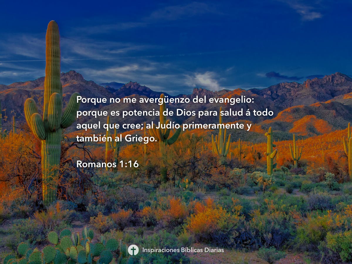 Romanos 1:16 - Inspiraciones Bíblicas Diarias