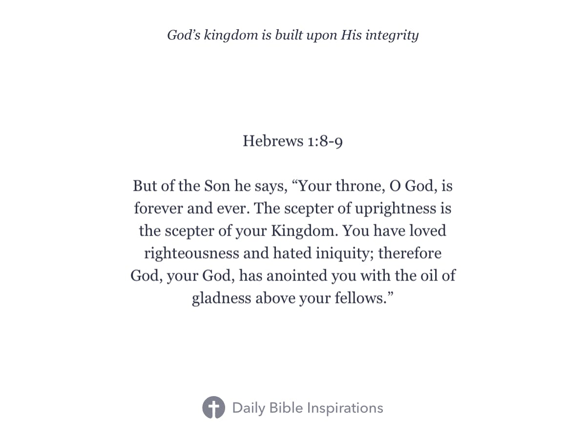 Hebrews 1:8-9 - Daily Bible Inspirations