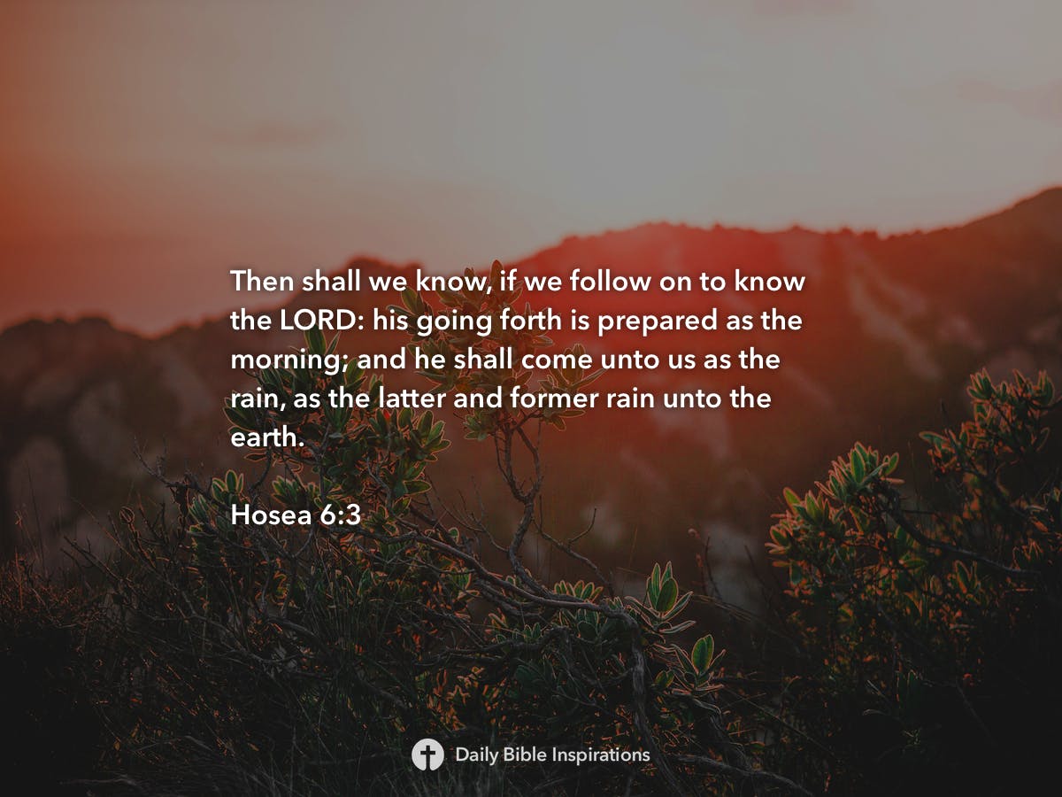 Hosea 6:3 - Daily Bible Inspirations