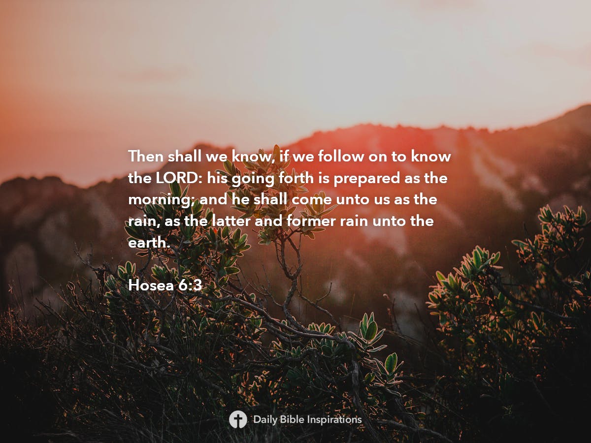 Hosea 6:3 - Bible Inspirations