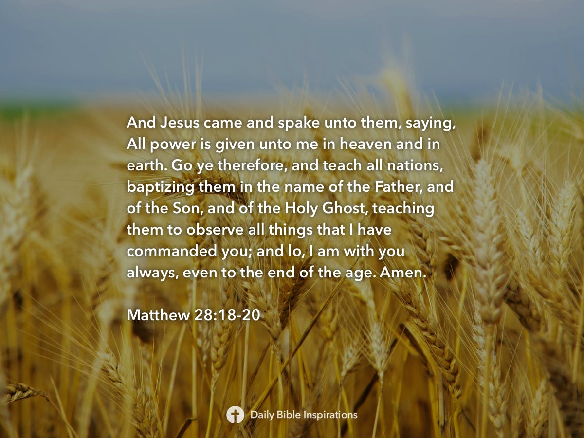 Matthew 28:18-20 | Daily Bible Inspirations