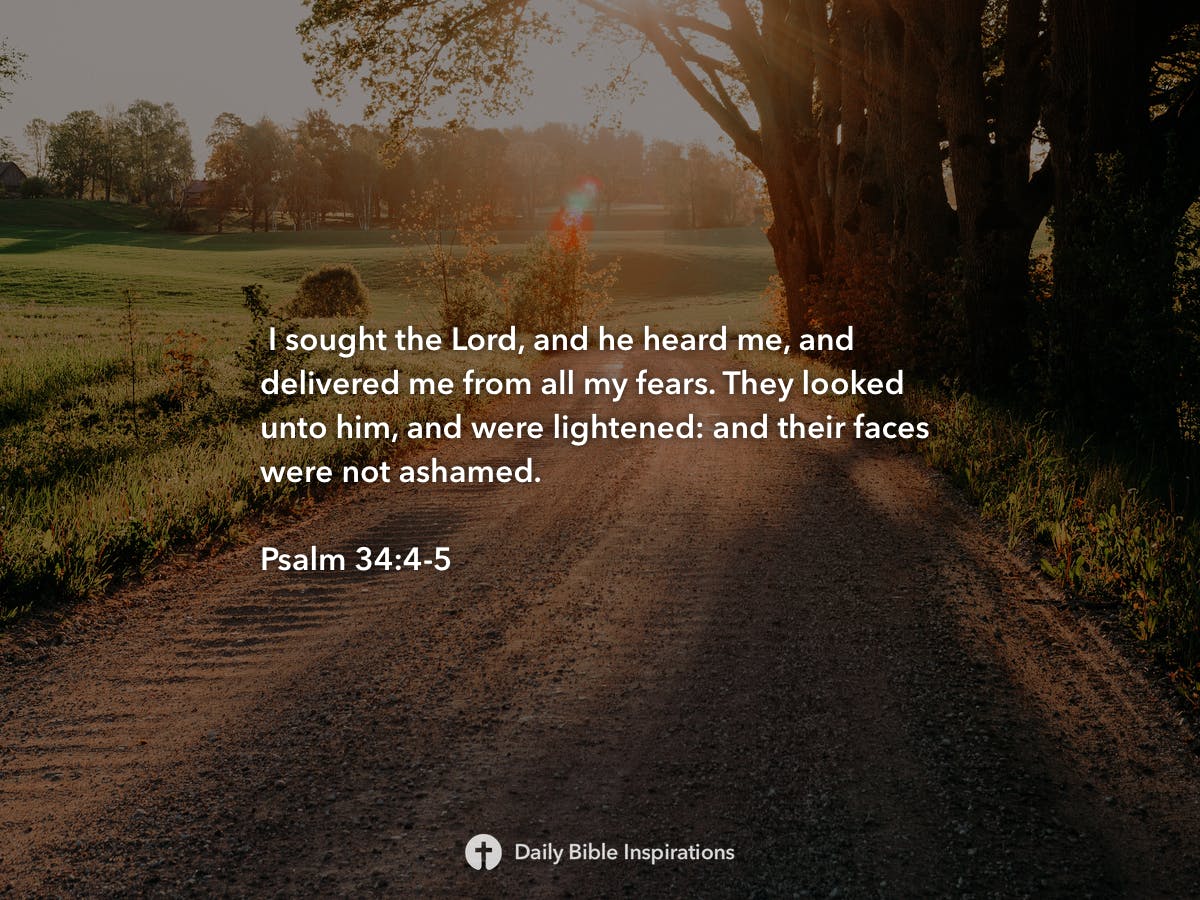 Psalm 34:4-5 - Daily Bible Inspirations