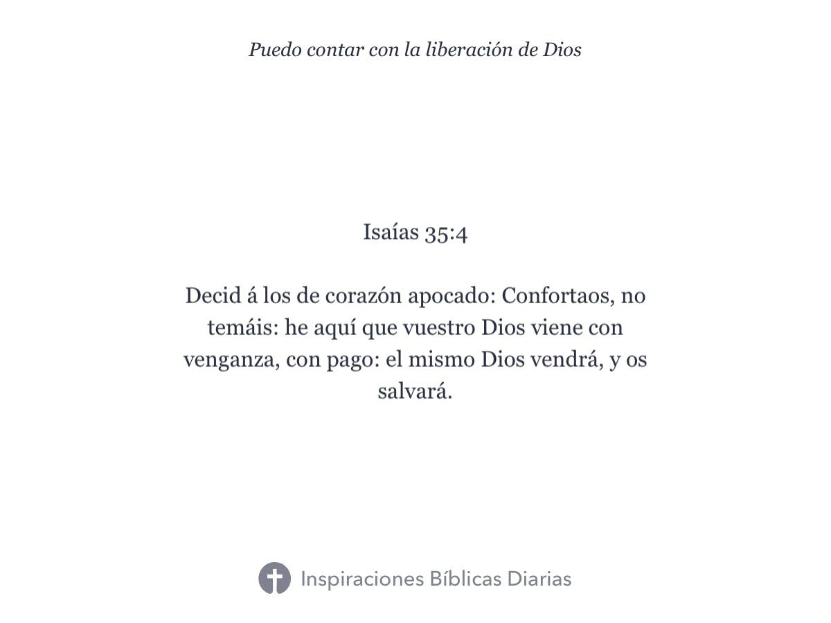 Isaías 35:4 - Inspiraciones Bíblicas Diarias