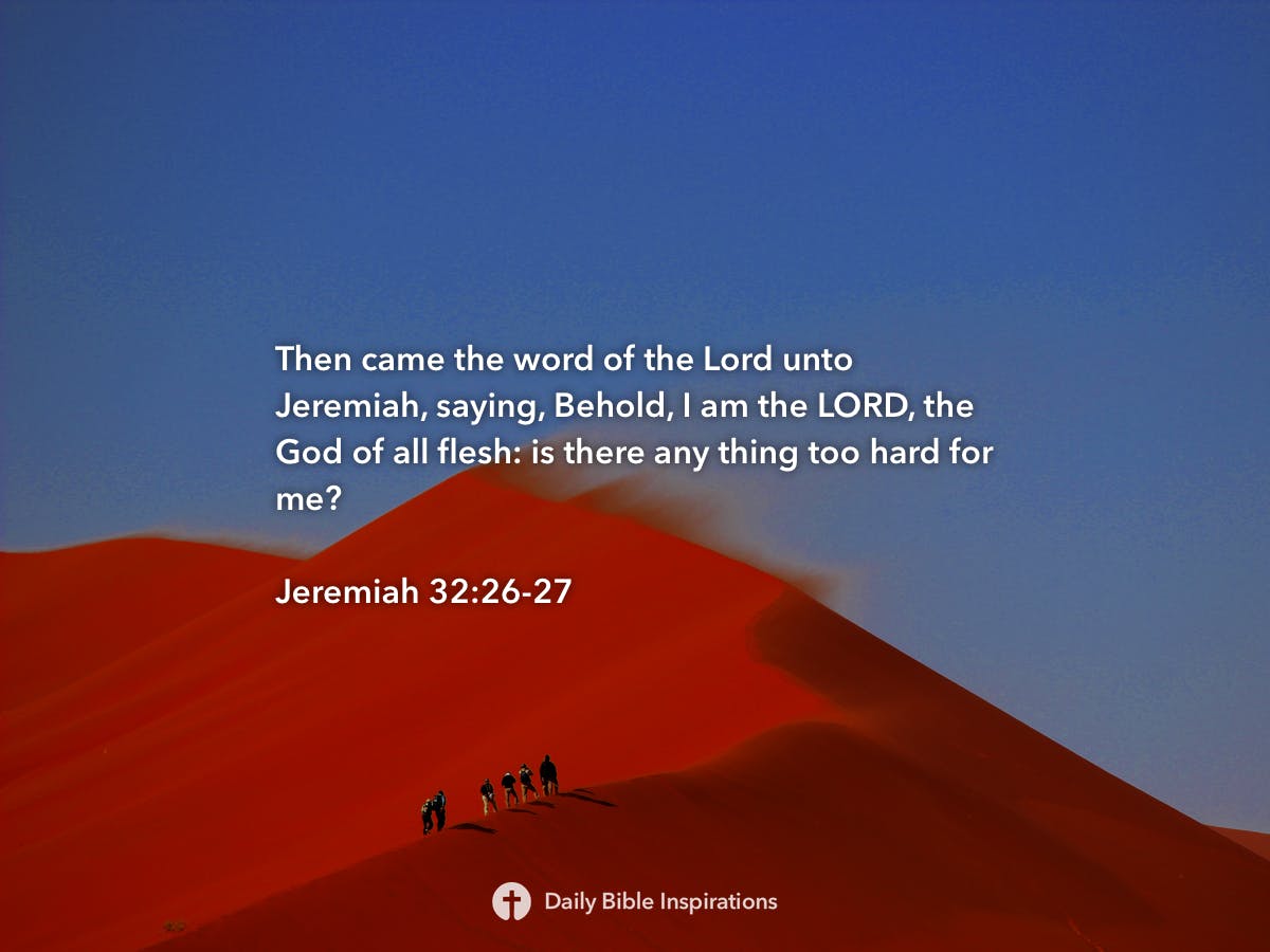 Jeremiah 32:26-27 - Daily Bible Inspirations